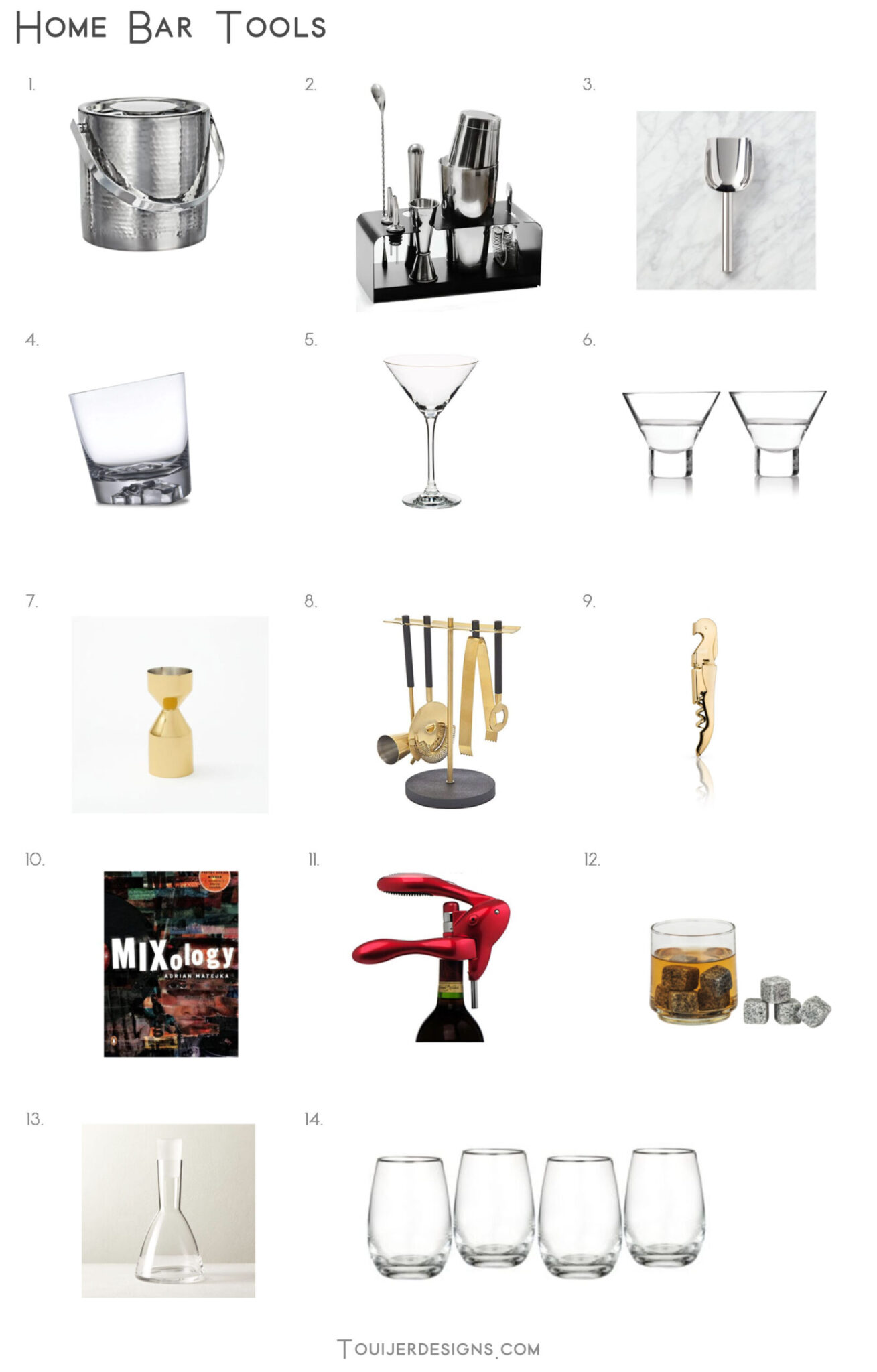 How To Set Up A Home Bar - Touijer Designs